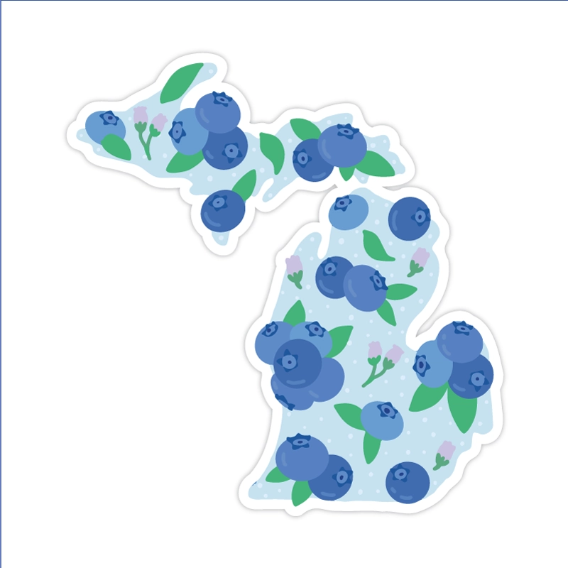 Michigan Blueberry Sticker – FIA Museum Shop