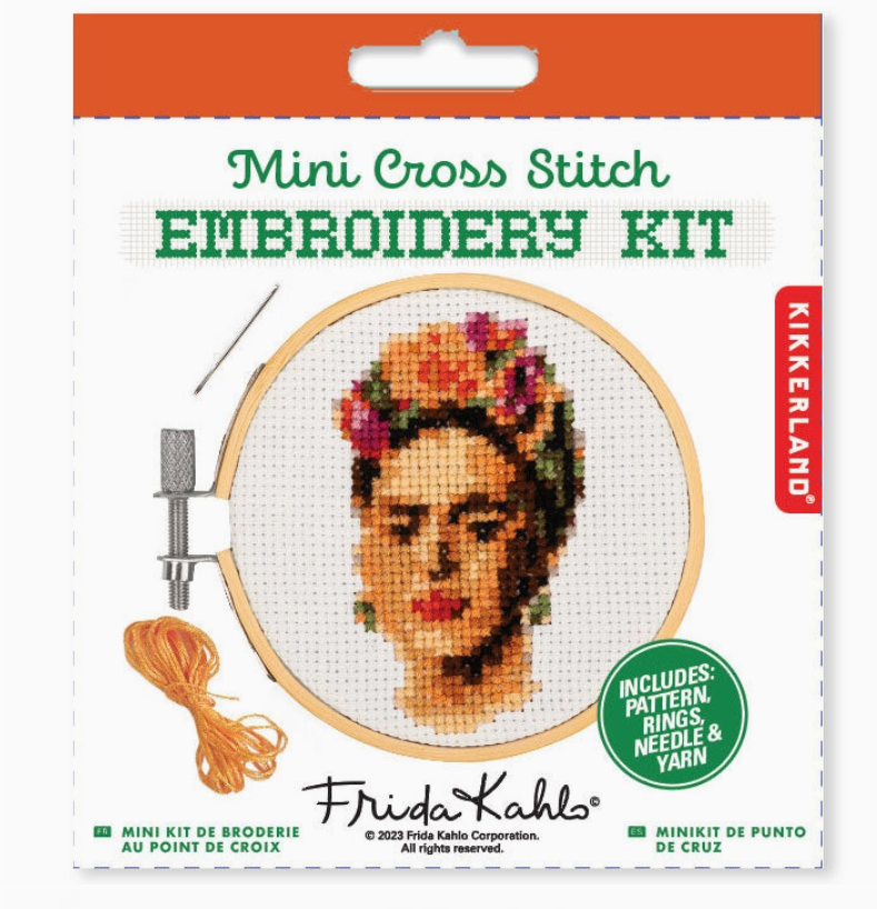 Frida Kahlo Mini Cross Stitch Embroidery – FIA Museum Shop