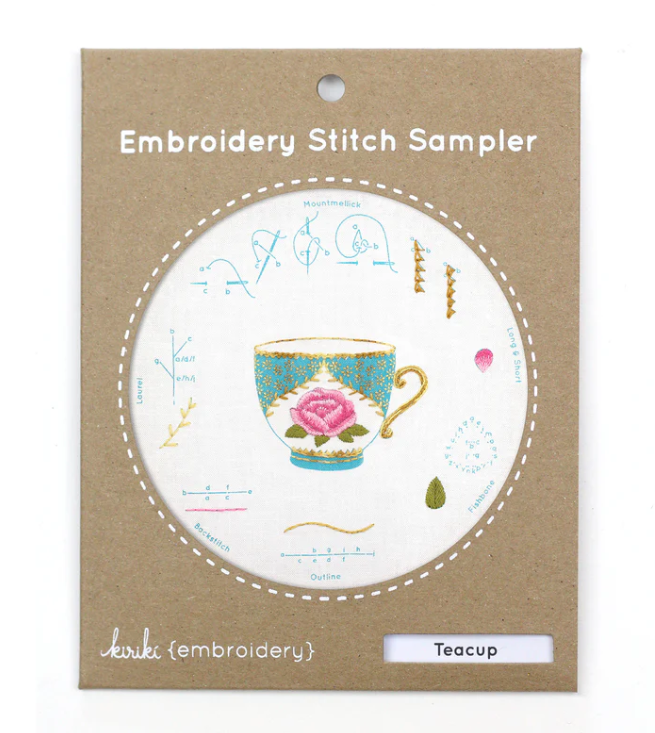 Teacup - Embroidery Stitch Sampler – FIA Museum Shop